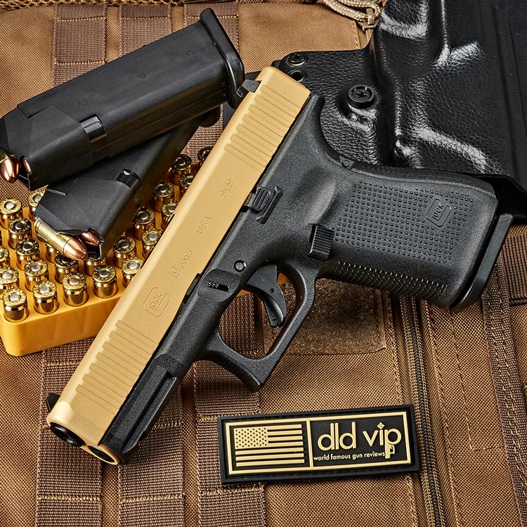 Glock 19 Gen5 9mm Gold Cerakote - GLK 19G5 9MM 15RD GOLD SL...