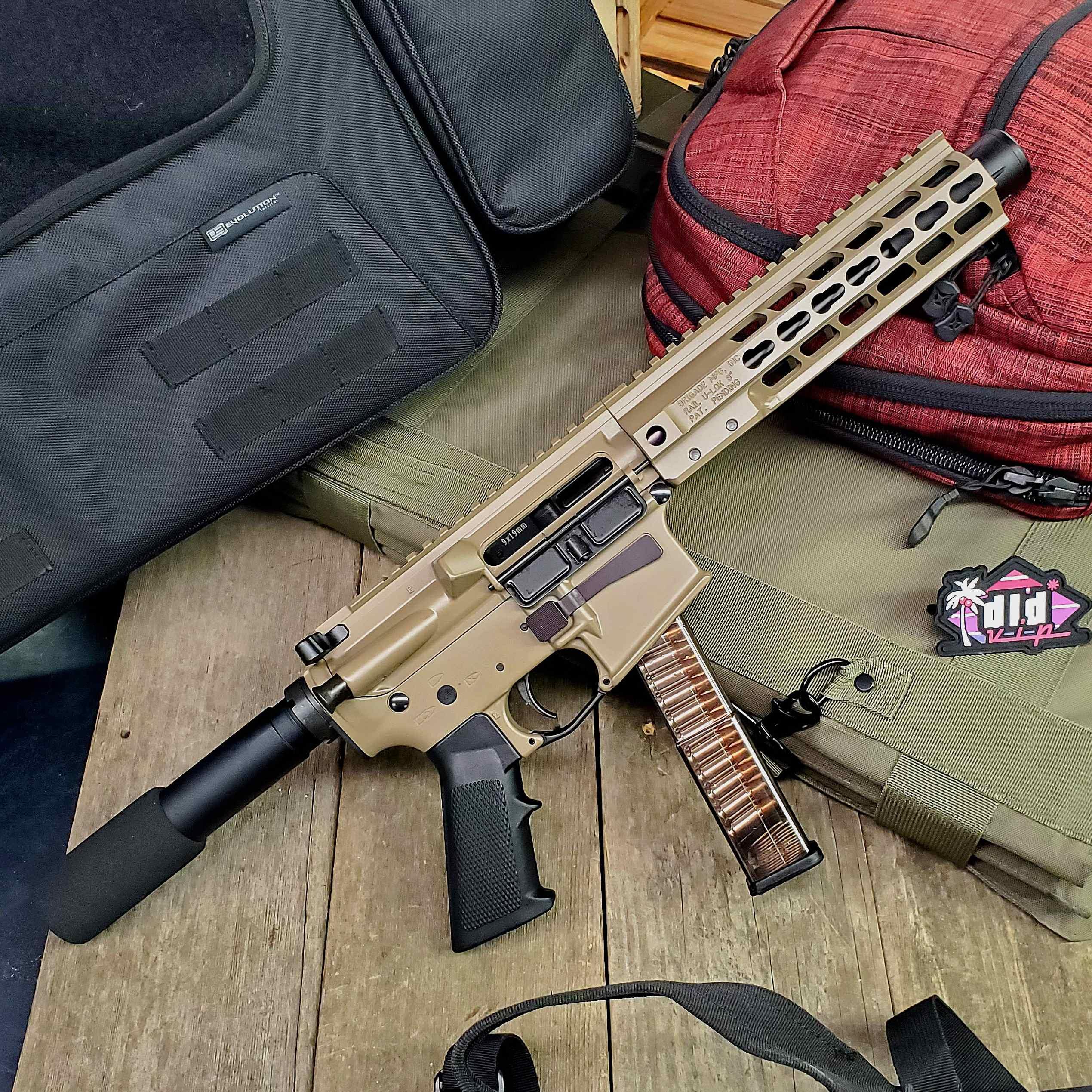 Brigade Manufacturing BM-9 9mm 9" FDE Cerakote NB