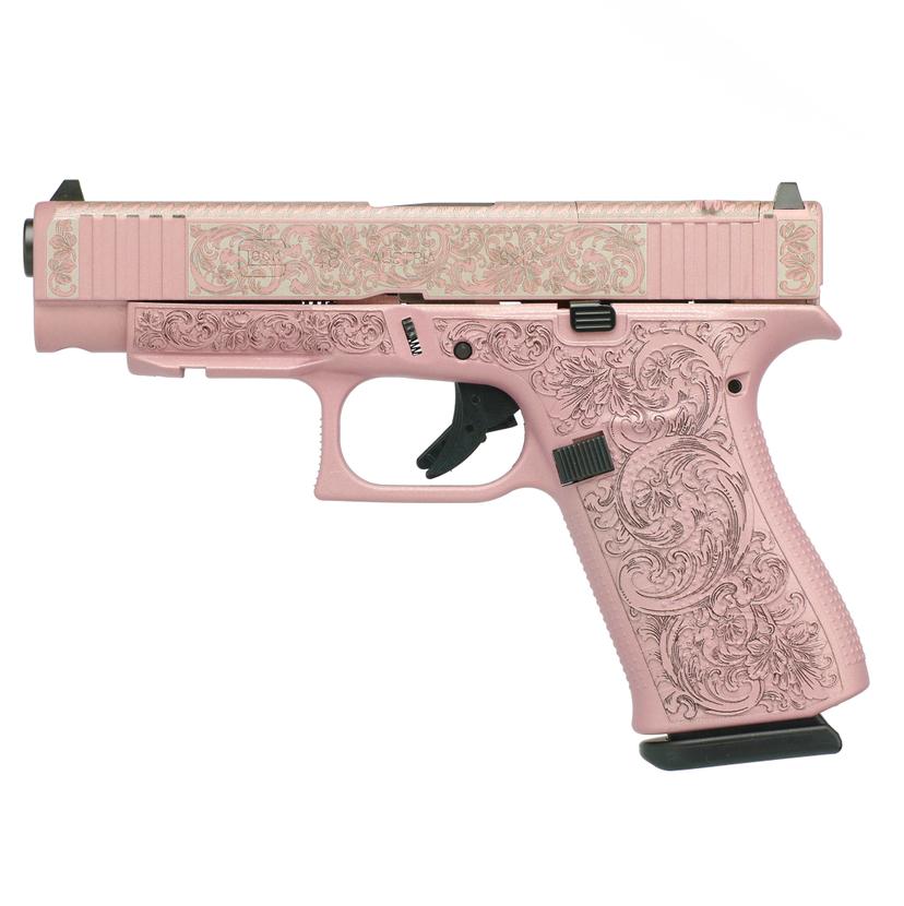 Glock 48 MOS 9mm Pink Champagne Cerakote Engraved - G48 9MM...