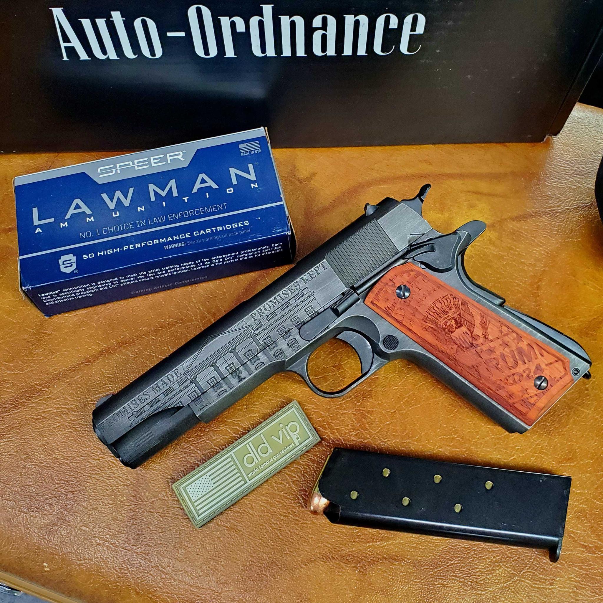 Auto Ordnance Trump Engraved 1911A1 "Save America" .45ACP We...